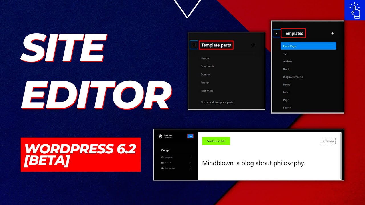 Site Editor in WordPress 6.2 BETA | Browse Mode | Template Drilldown ...