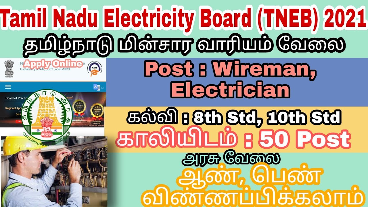 Tamil Nadu Electricity Board (TNEB) | Wireman and Electrician ...