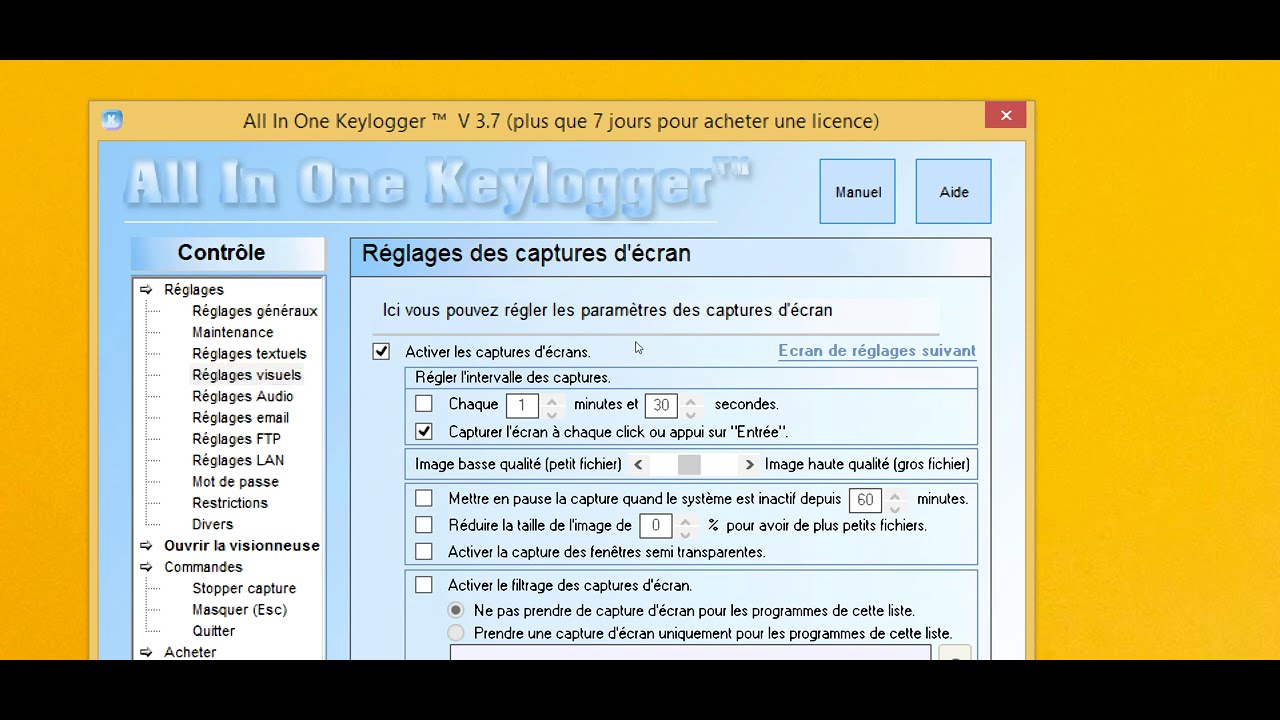 Instalation et configuration de All in One Keylogger - YouTube