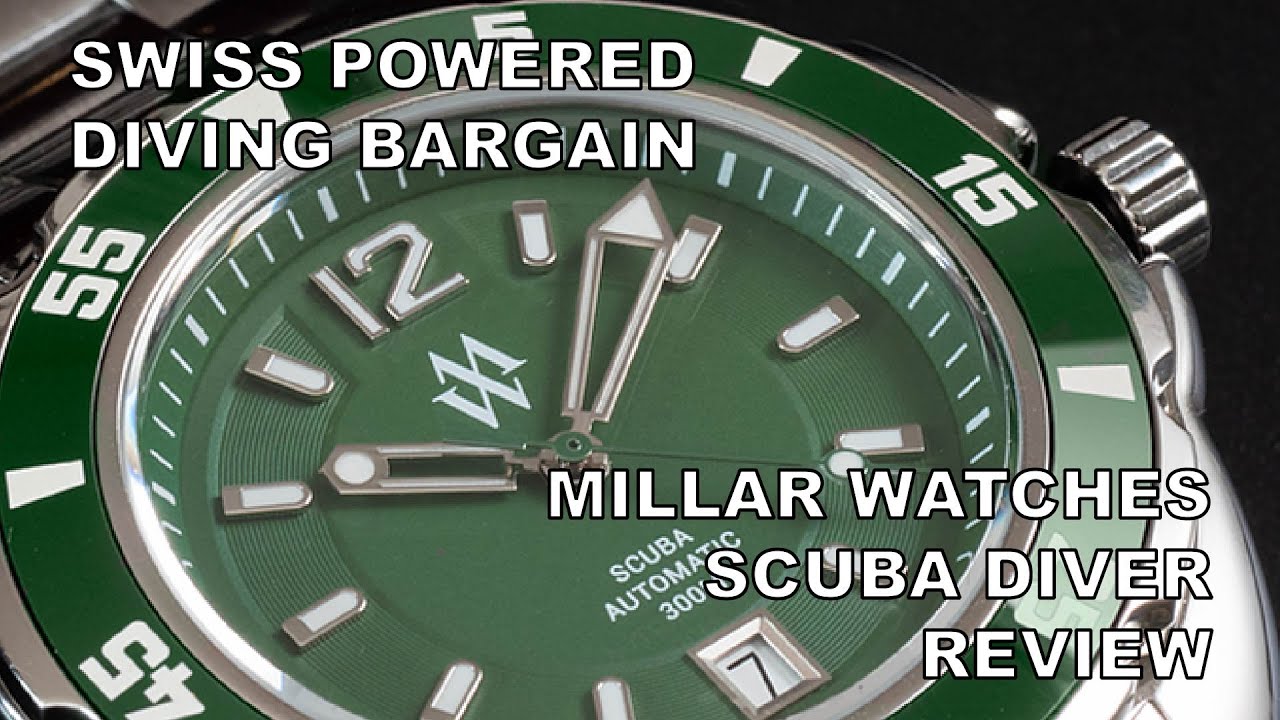Swiss Powered Diving Bargain - Millar Watches Scuba Diver Review - YouTube