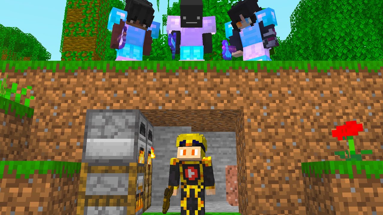 Minecraft Speedrunner VS 3 Hunters (Unstaged) - YouTube