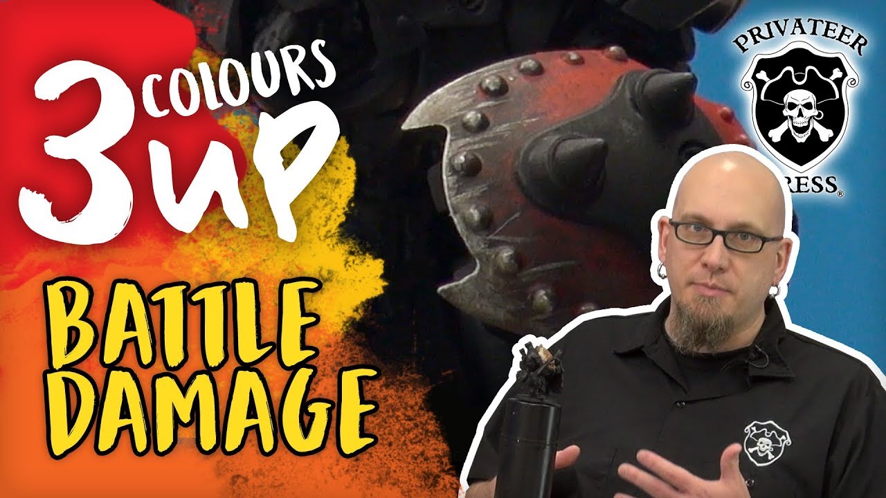 3 Colours Up: Painting Fiercesome Battle Damage - YouTube