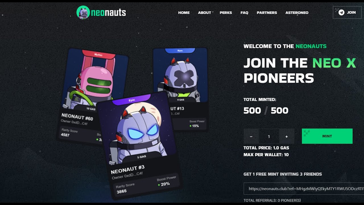 NEONAUTS NFT collection sold out in 2 hours 🤯 ( NEO blockchain NFT ...