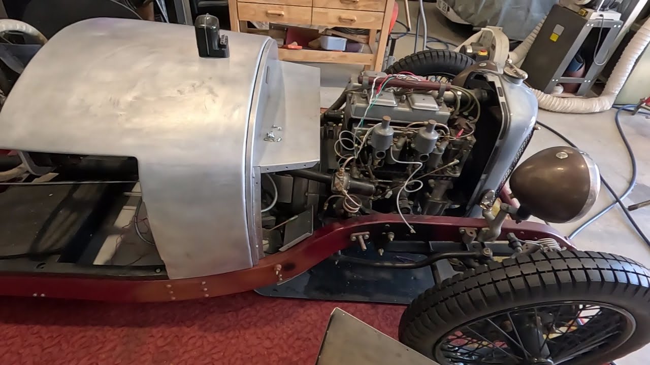 Pre war Riley Brooklands - Firewall change and tail work - YouTube