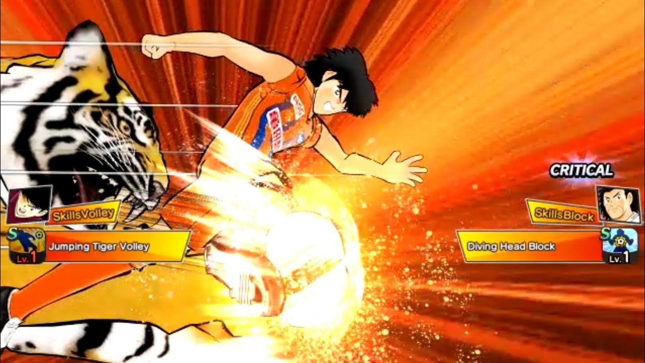 Jumping Tiger Volley (Kojiro Hyuga) - Captain Tsubasa Dream Team Skill ...