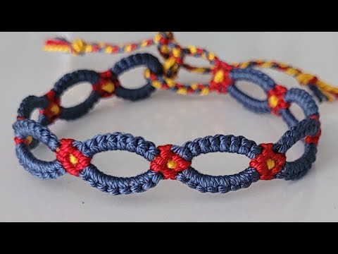 Makrome Çiçekli Bileklik Yapımı