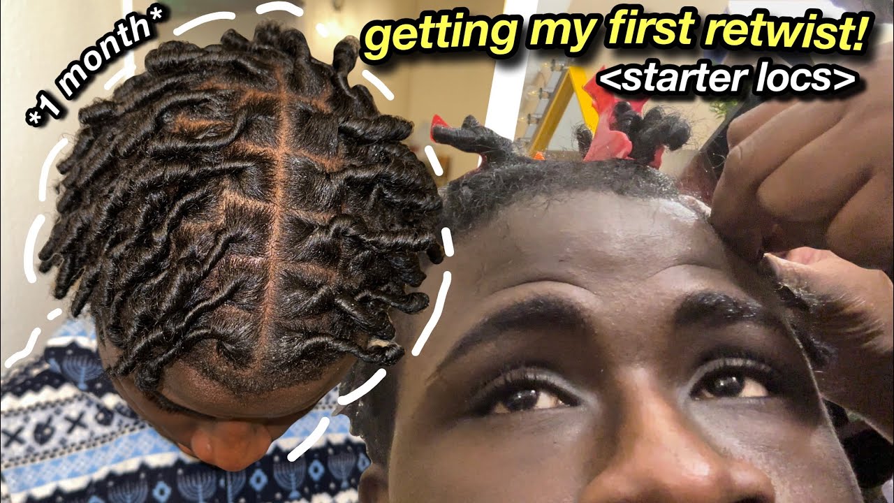 getting my FIRST retwist on my starter locs after 1 month *loc ...