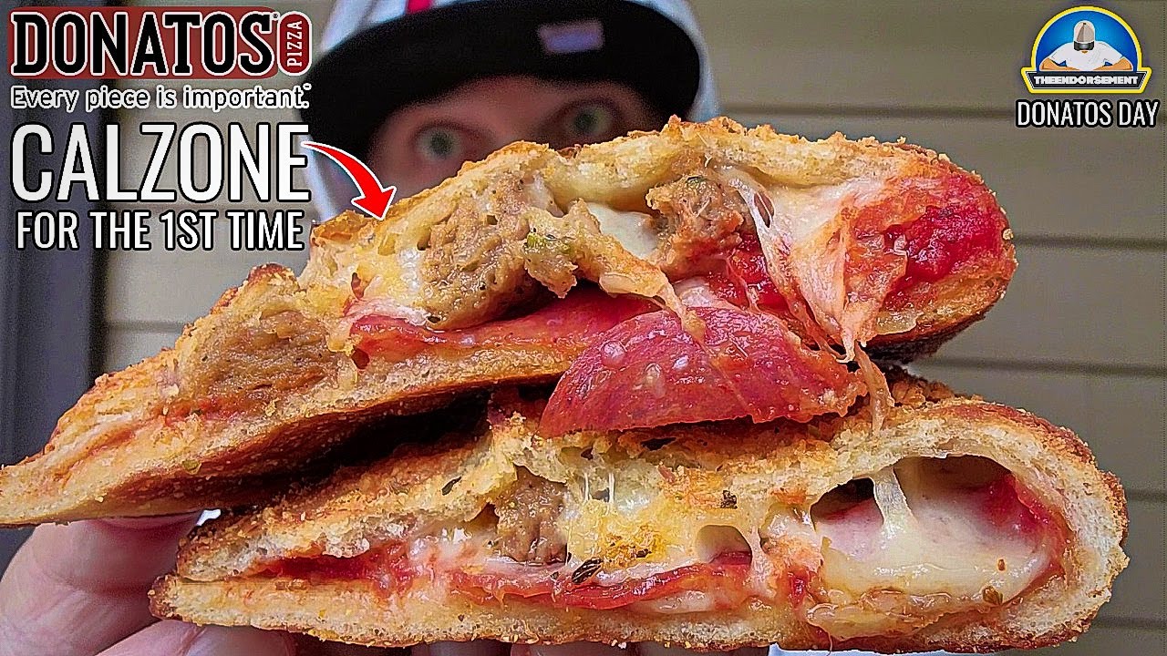 Donatos® Calzone Review!🤩| 1st Time Trying | Pepperoni & Meatball ...