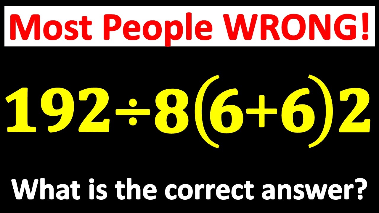 This Easy Math Problem Tricks Everyone! Can YOU Solve It? - YouTube