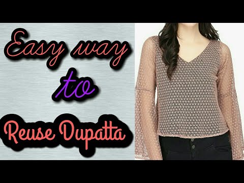 DIY: Easy Lace/net Top From Old Chunni/dupatta/VIEWER'S CHOICE - YouTube