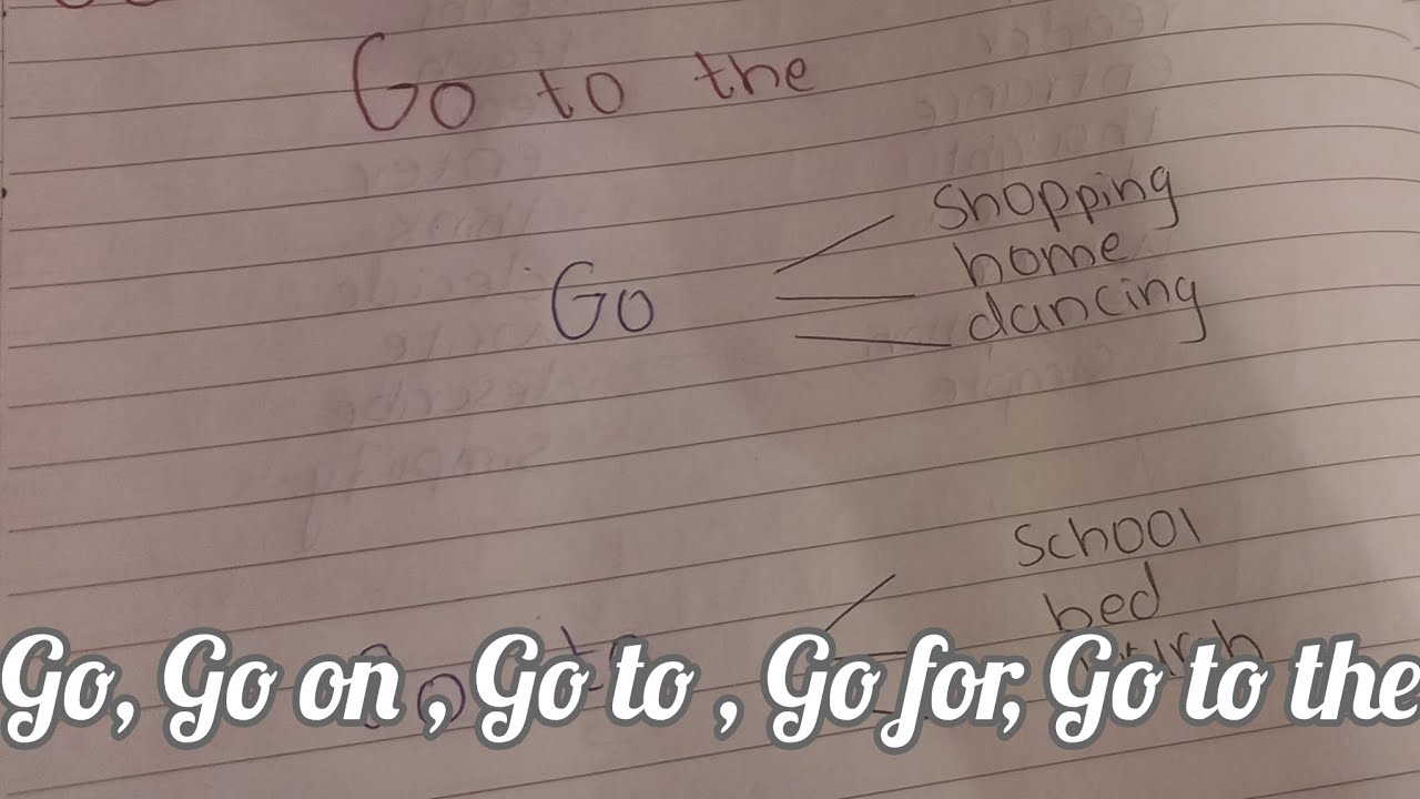 Go , Go on , Go to , Go for, Go to the | English Grammar - YouTube