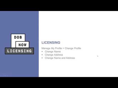DOB NOW: Licensing - How to Change Name and Address - YouTube