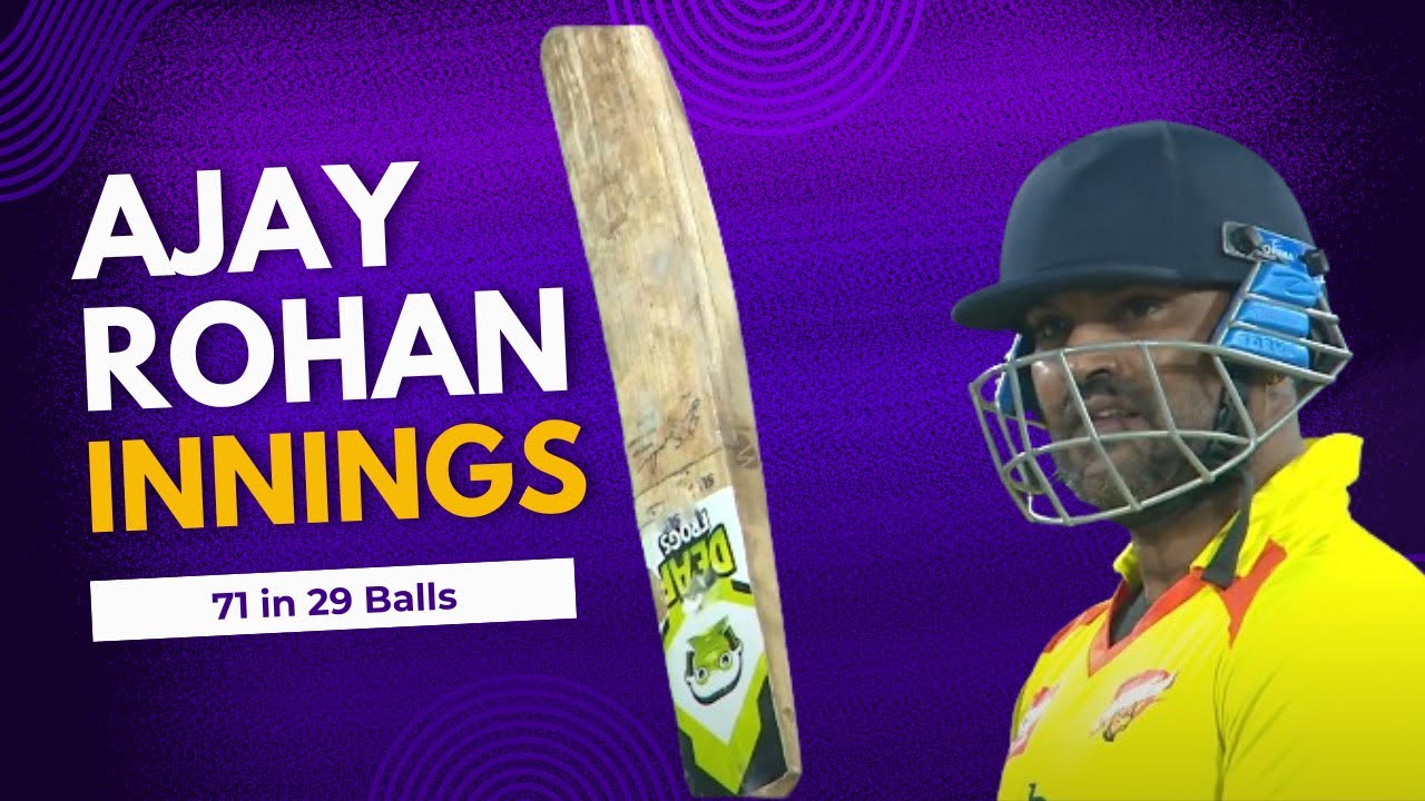 Ajay Rohan Shines, But Chennai Rhinos Fall Short in Epic Chase ...