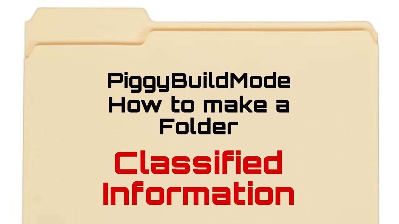How to make a Folder in Piggy Build Mode - YouTube