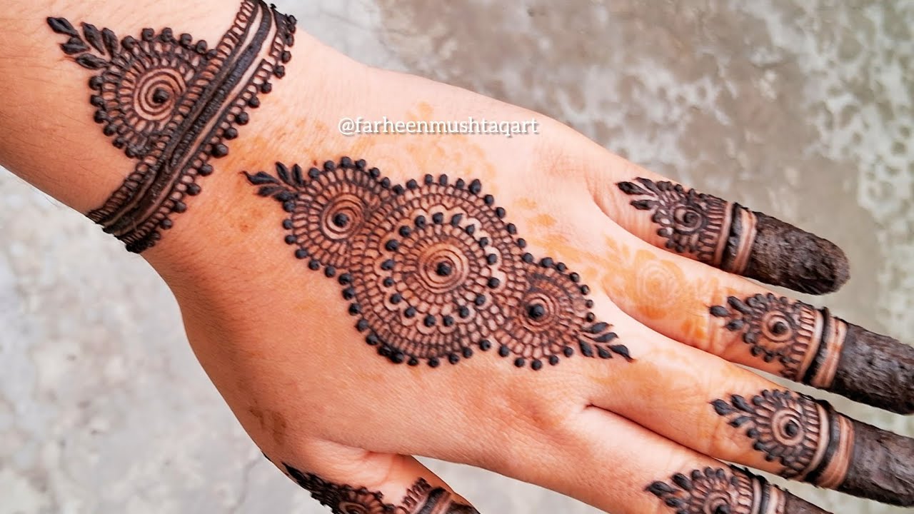 Simple Backhand Mehndi Design | Mehndi Design Tutorial | Easy Mehndi ...