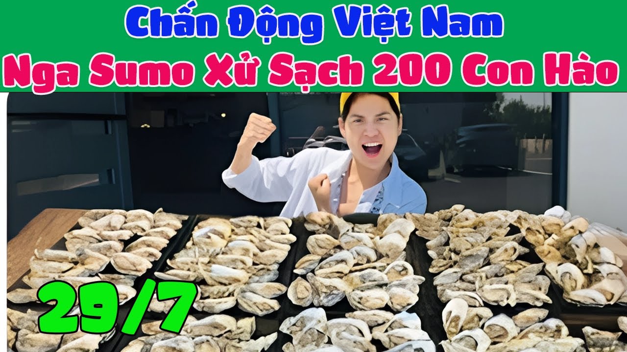 QUÁ KHỦNG KHIẾP KHI NGA SUMO ĂN HẾT 300 CON HÀU TRONG THỜI GIAN NHANH ...