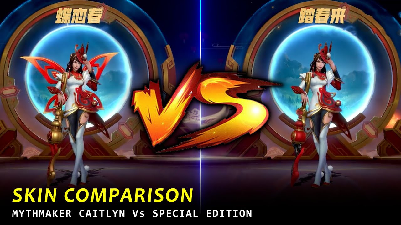 Mythmaker Caitlyn Vs Special Edition | Skin Comparison | Wild Rift ...