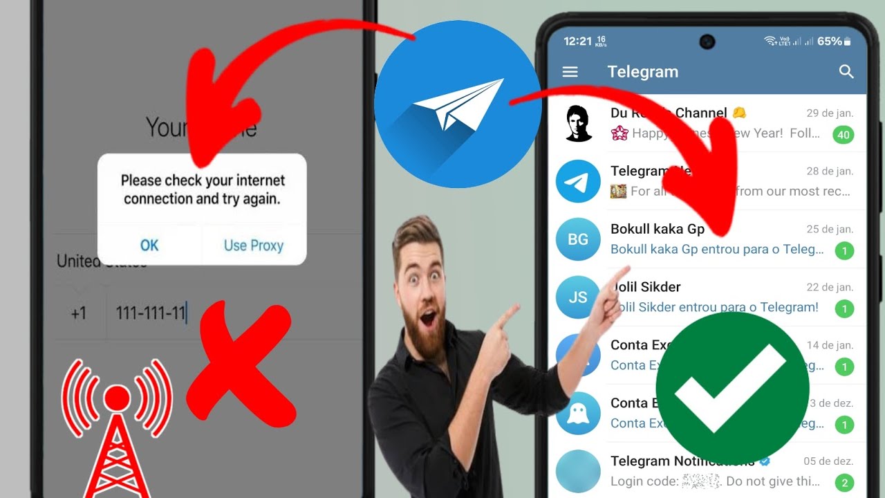 How to Fix Telegram Please check your internet connection and try again ...