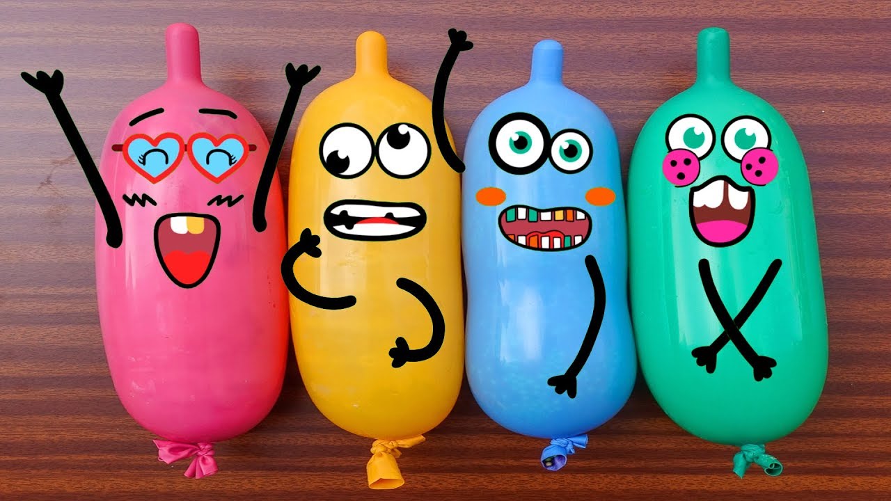 Making Slime With Funny Balloons Cute Little Cartoons and Friends # ...