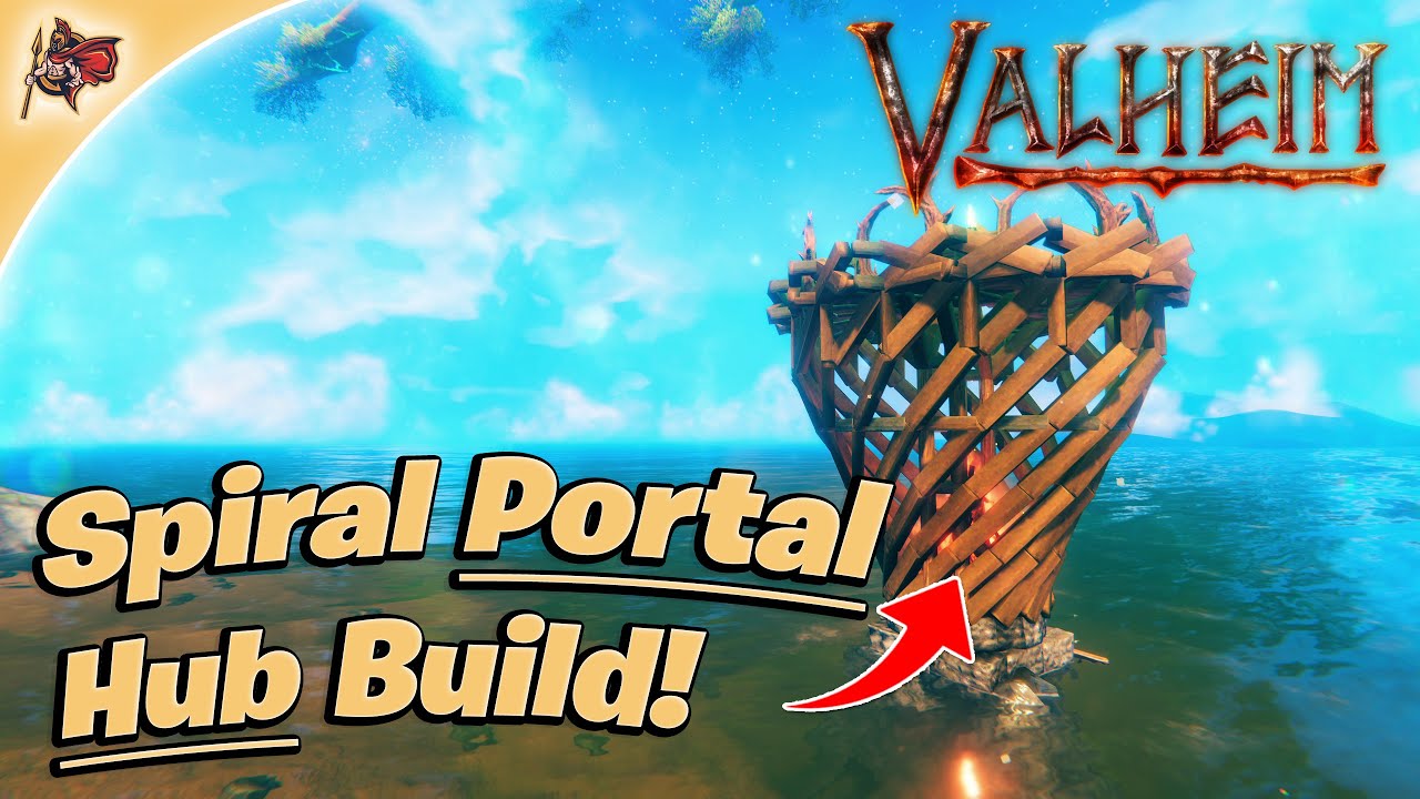 Valheim - Spiral Portal Hub! (Timelapse Build + Walkthrough) - YouTube