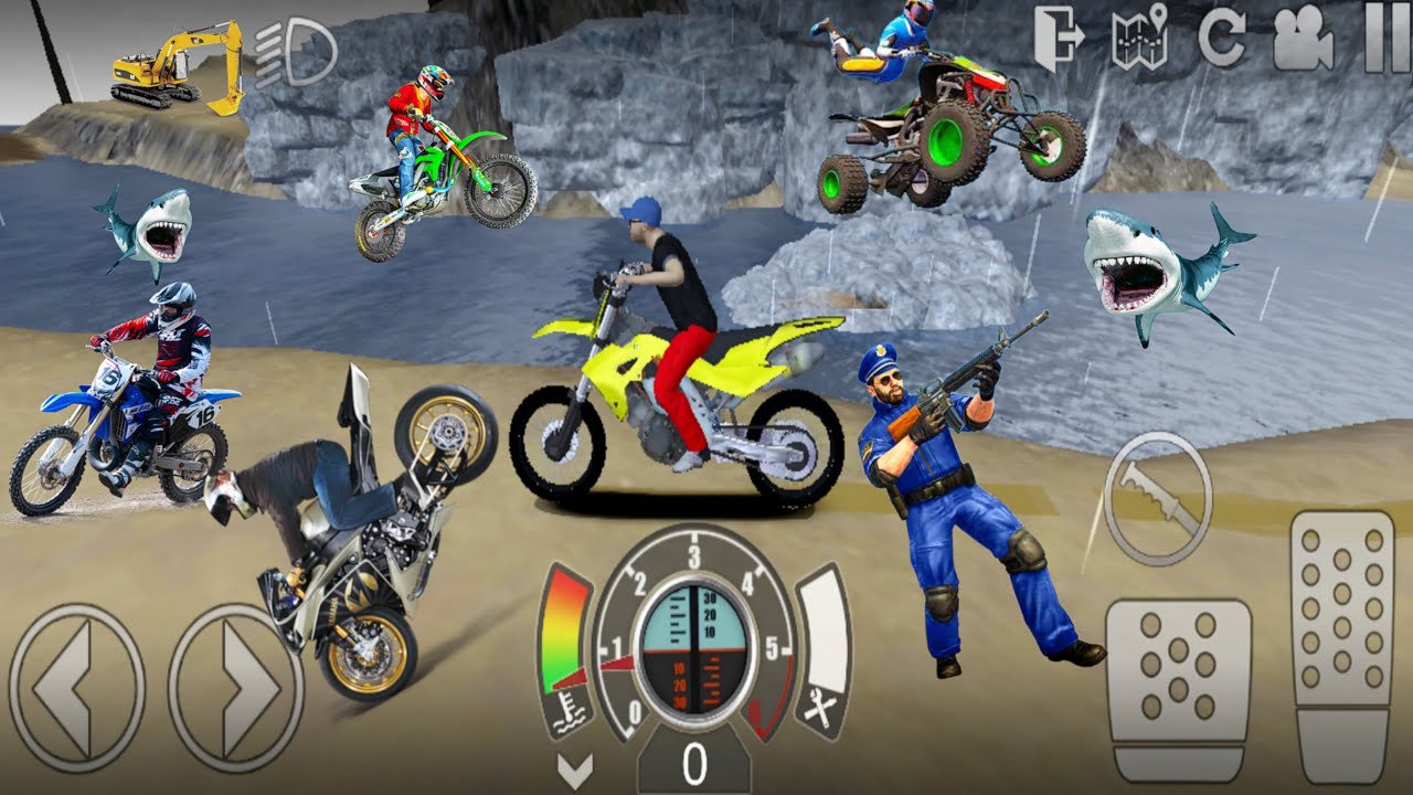 Motocross Dirt Police Chasing Crazy Bikes Extreme Offroad #42 Motor ...