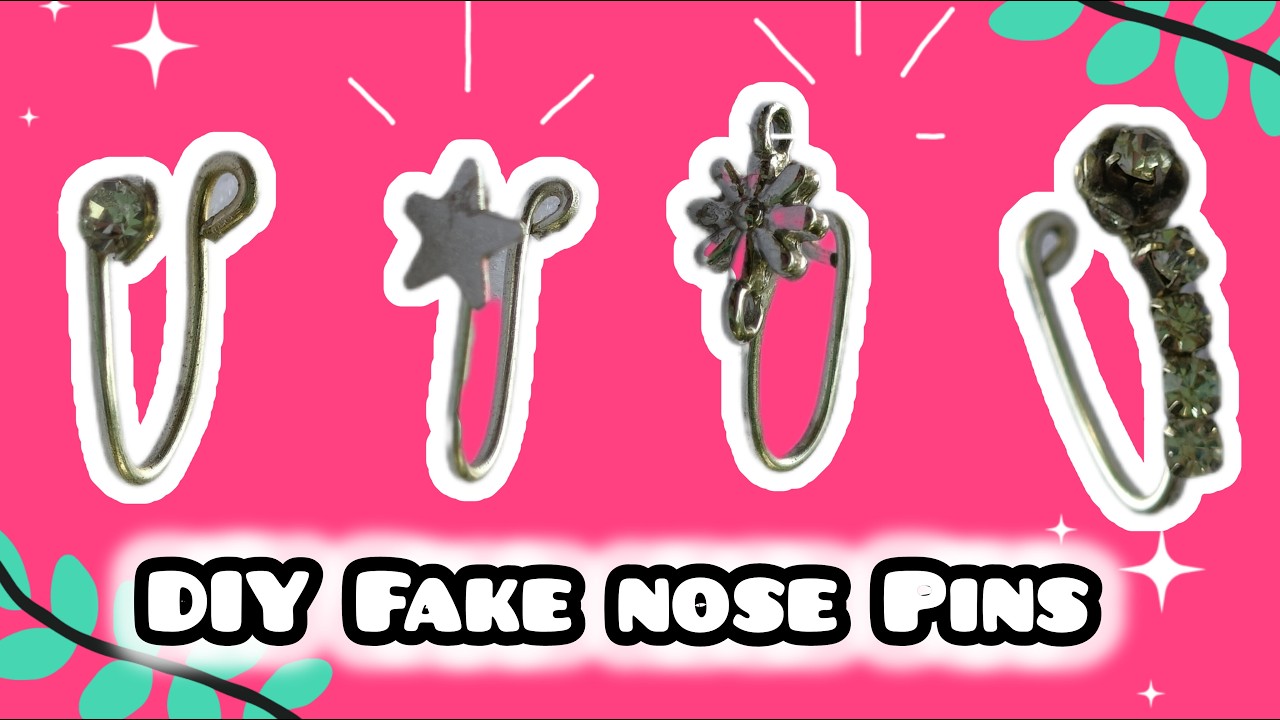 😱4 Types Fake Nose Pins DIY #miniartjain8 #youtube #howtomake - YouTube