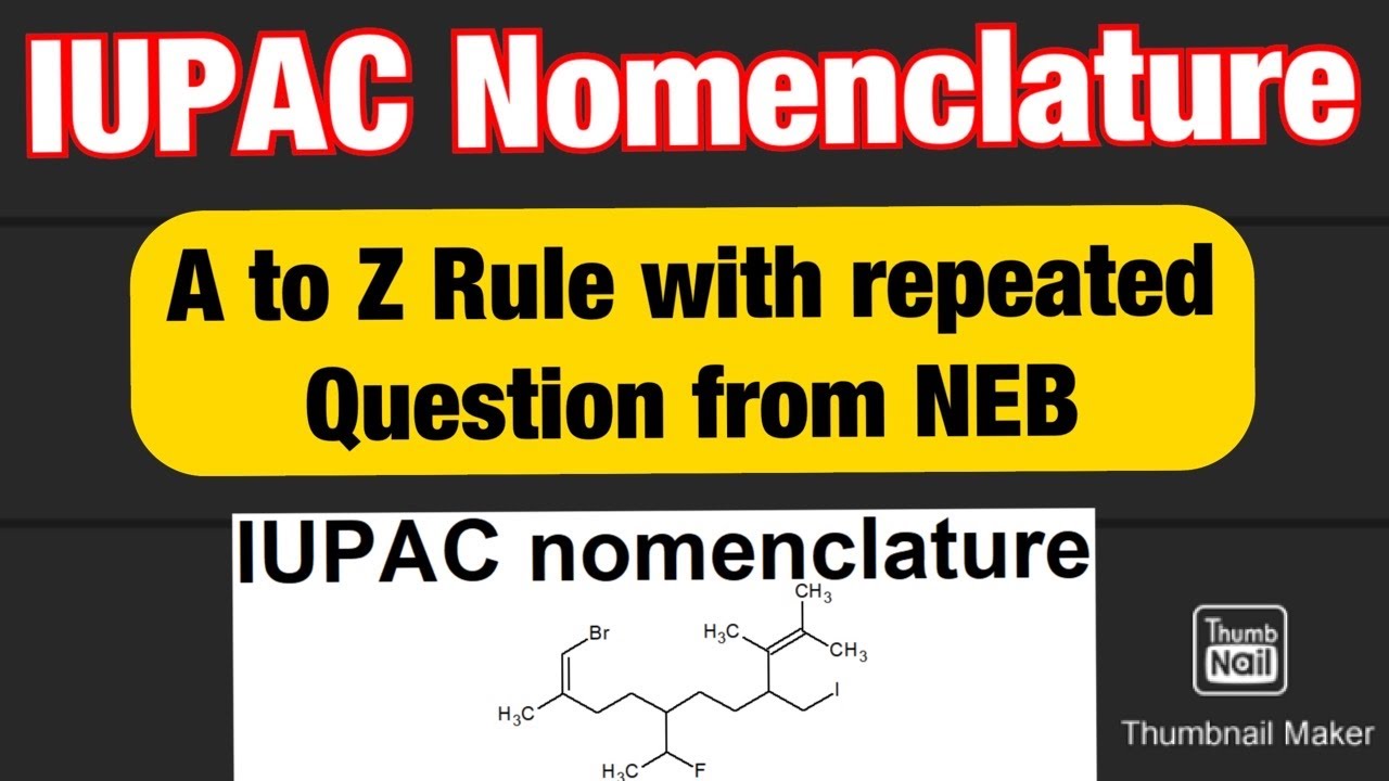 Nomenclature of Organic Compounds Class 11 Chemistry |IUPAC ...