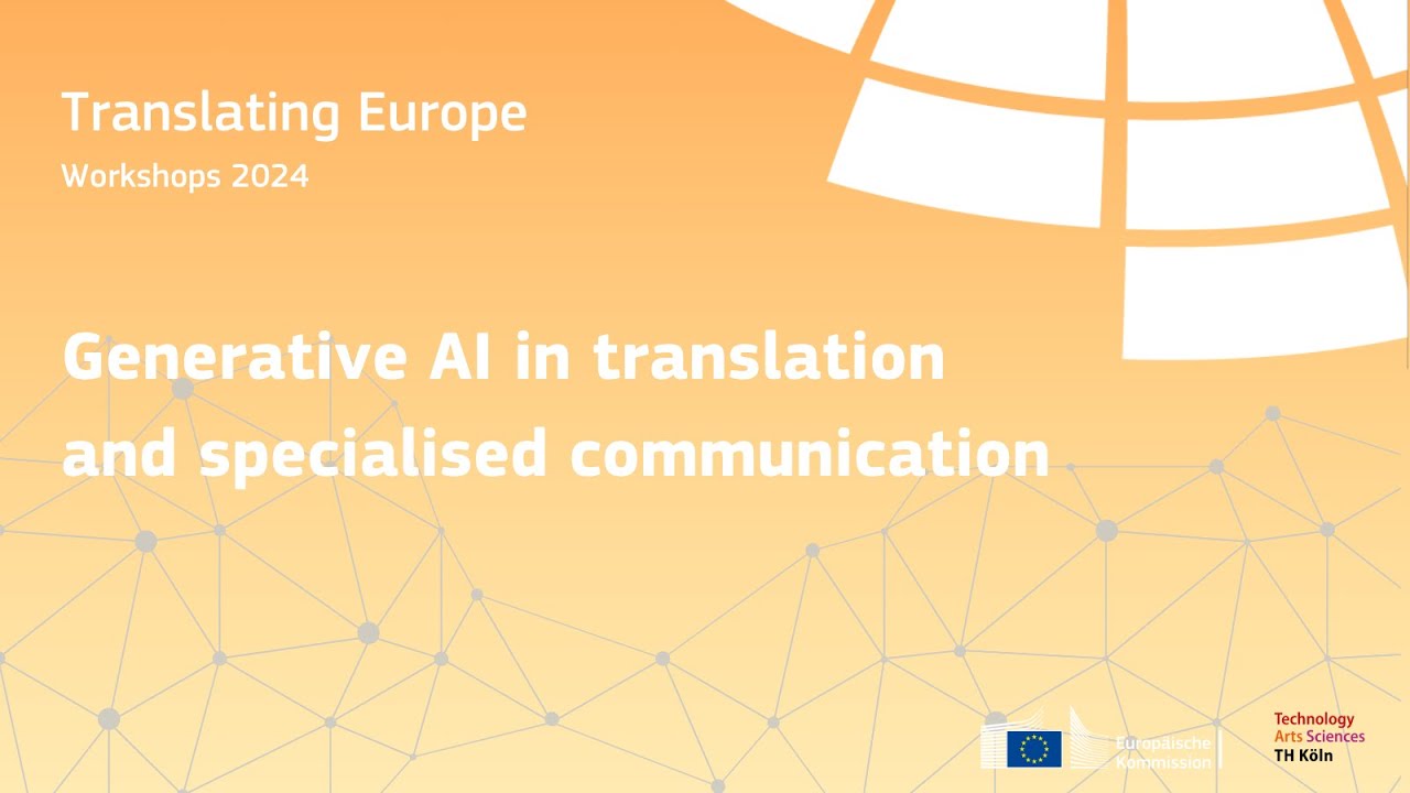 TEW DE - GenAI in translation and specialised communication - YouTube