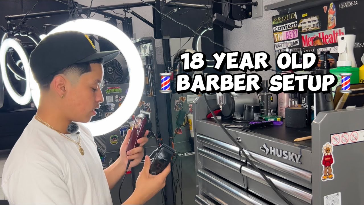 18 Year Old Barber Setup - YouTube