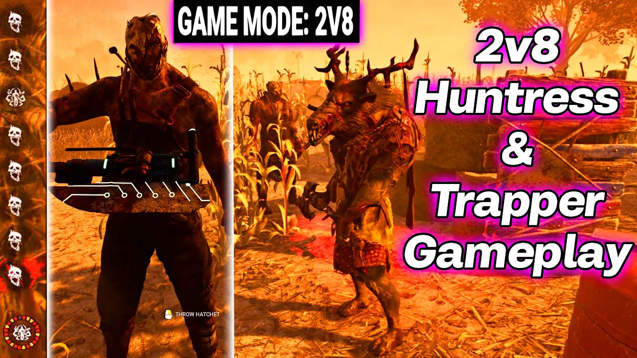 Dead By Daylight 2v8 Huntress & Trapper Gameplay - YouTube
