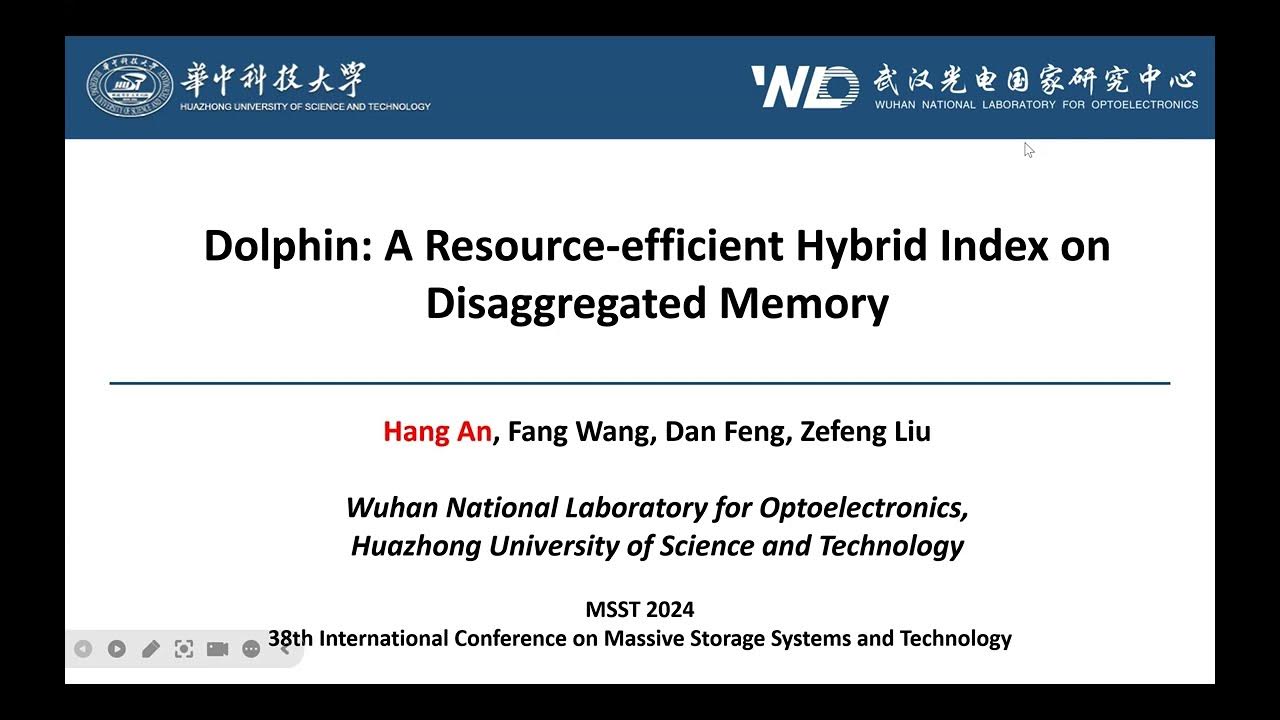 msst24 paper 8.2 - Dolphin: A Resource-efficient Hybrid Index on Disaggregated Memory - YouTube