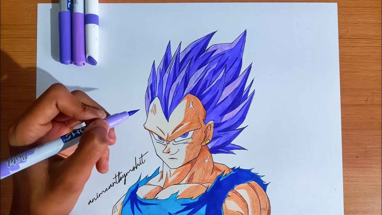 How to Draw Vegeta ULTRA EGO (Step by Step) - YouTube