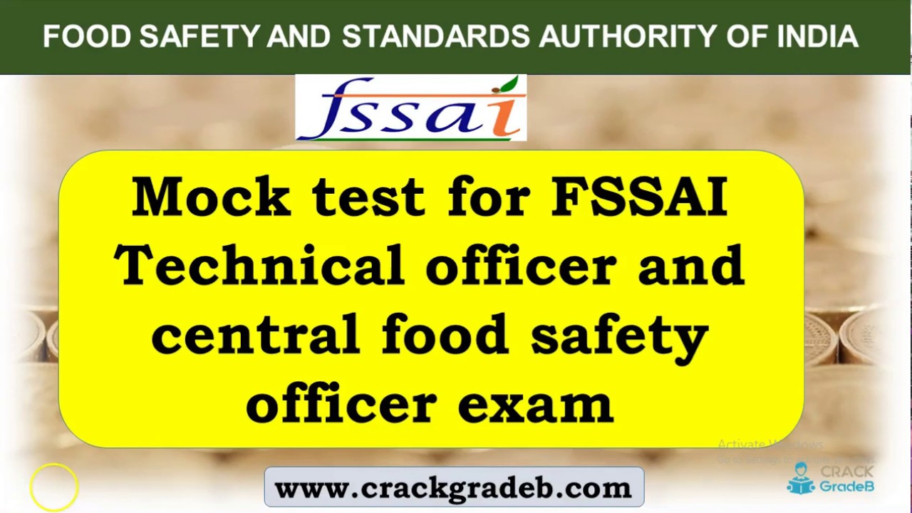 Previous year Question paper/Mock Test for FSSAI Technical Officer ...