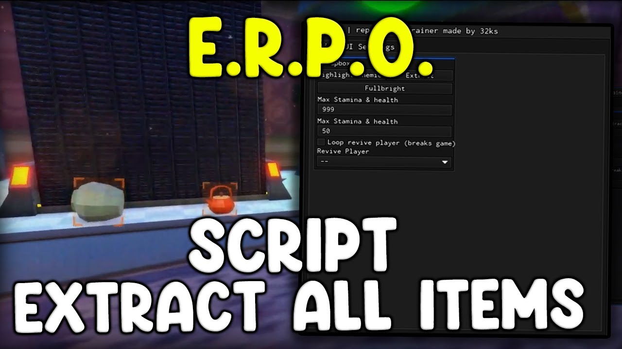 [🔥BEST] E.R.P.O. OP Script Extract All Items, Inf Health And Stamina ...