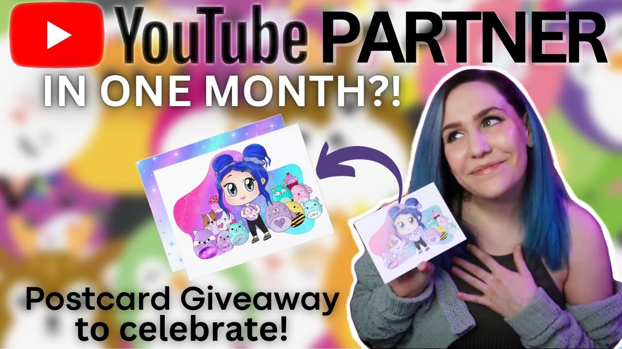PARTNERED ON YOUTUBE IN ONE MONTH?! Postcard Giveaway to celebrate ...
