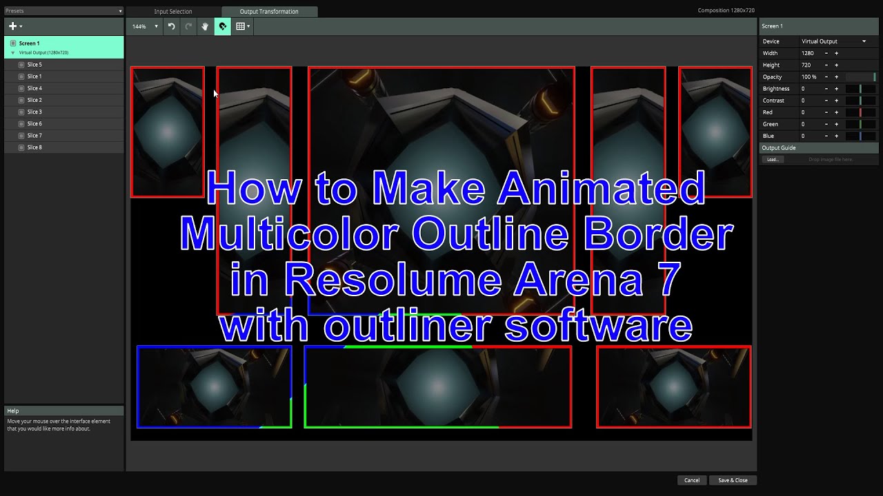 How to Make Animated Multicolor Outline Border in Resolume arena 7.22.2 ...