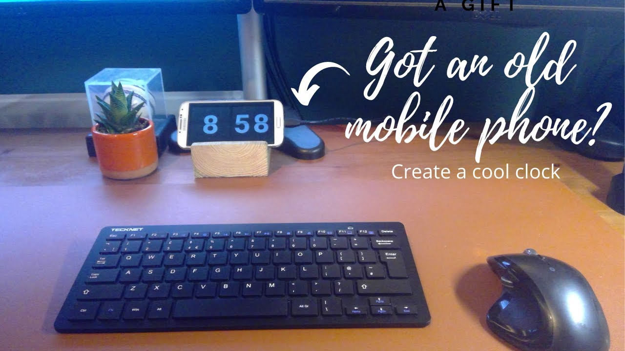 Old mobile phone as a clock - YouTube