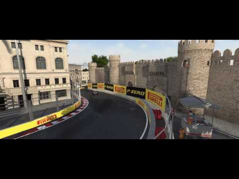 F1 2016 game European GP (Full race replay)