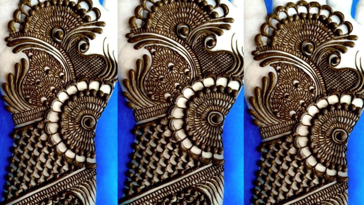 How To make Arabic mehndi design//simple mehndi design for front hand ...