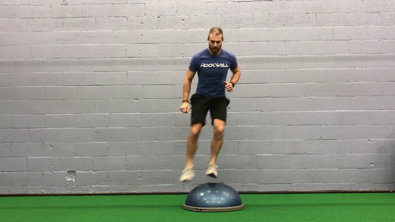 Dynamic Bosu step over - YouTube