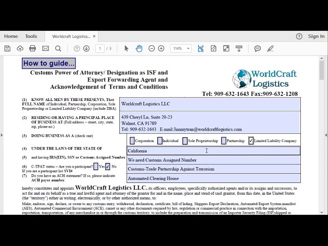 What Is A Customs Power Of Attorney Form - Infoupdate.org