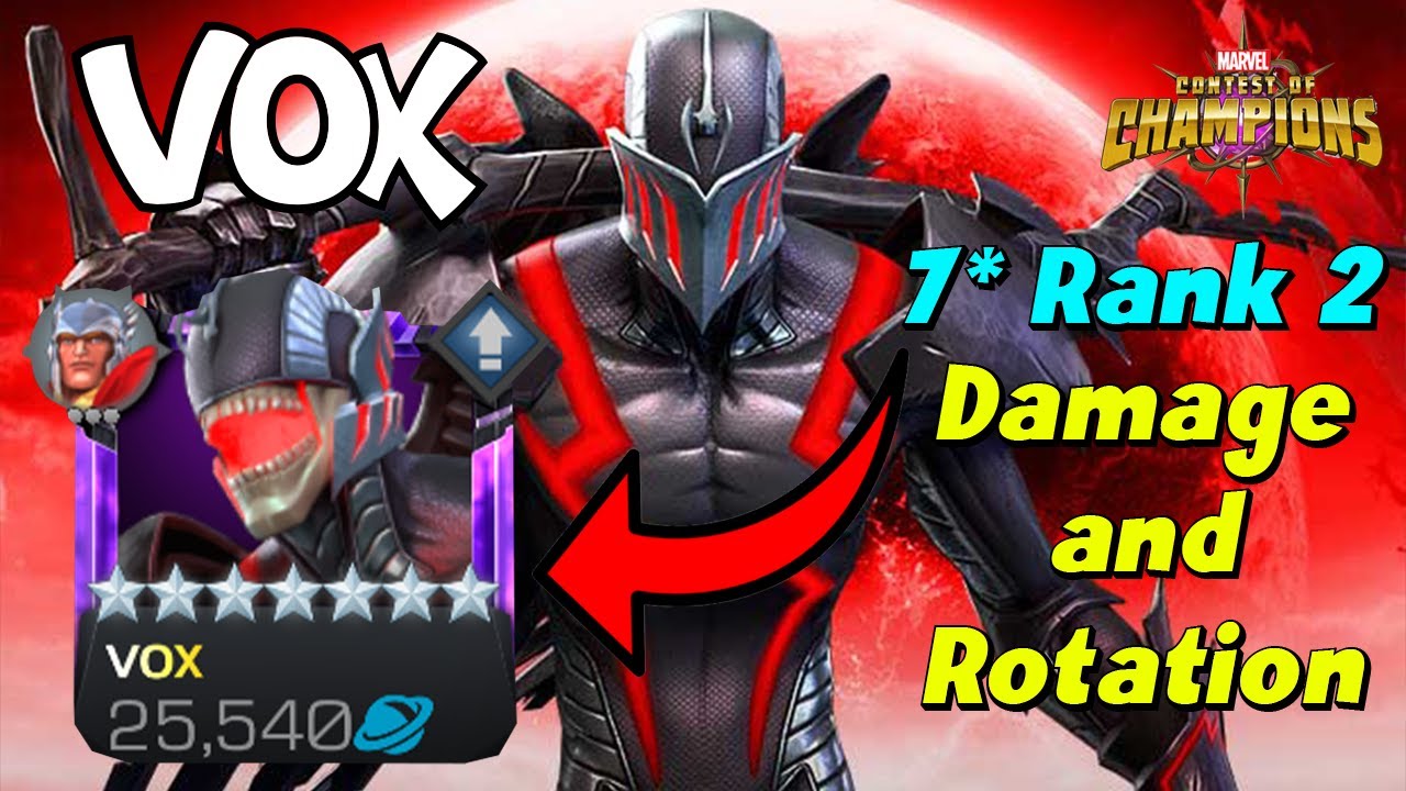 VOX - DAMAGE & ROTATION SHOWCASE! TOP TIER COSMIC! 7* RANK 2 - YouTube