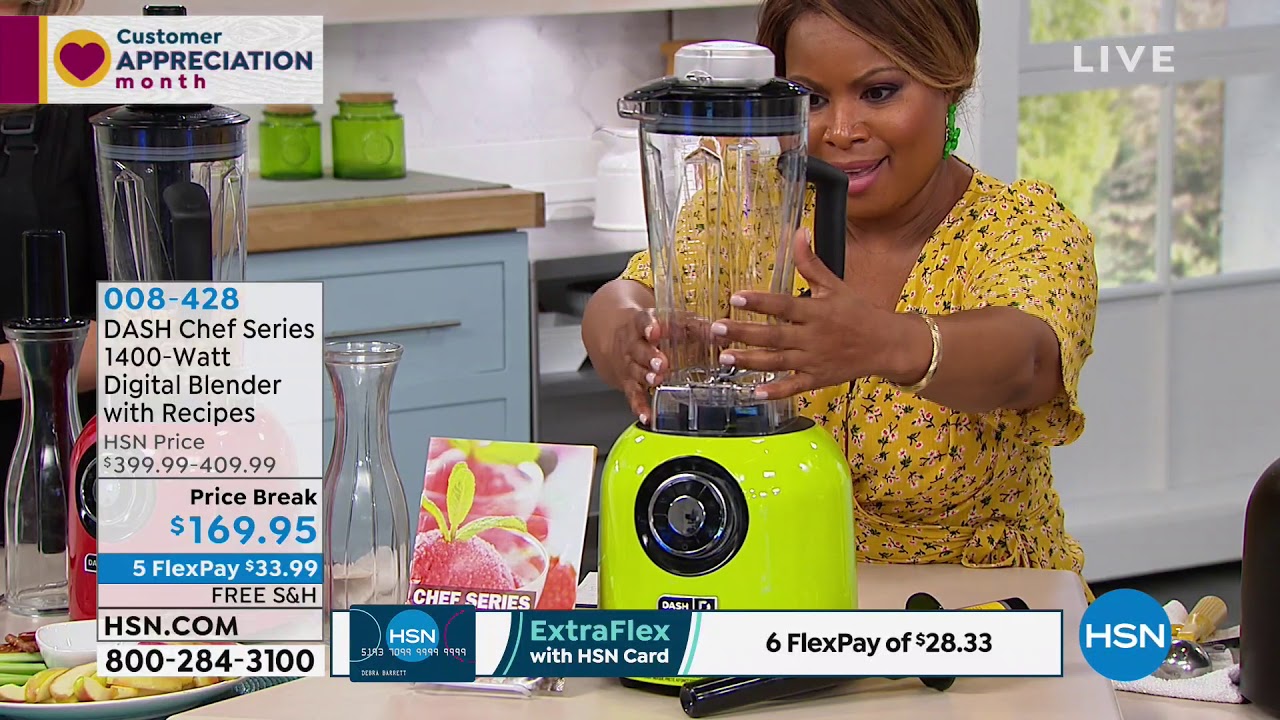 DASH Chef Series 1400Watt Digital Blender with Recipes - YouTube