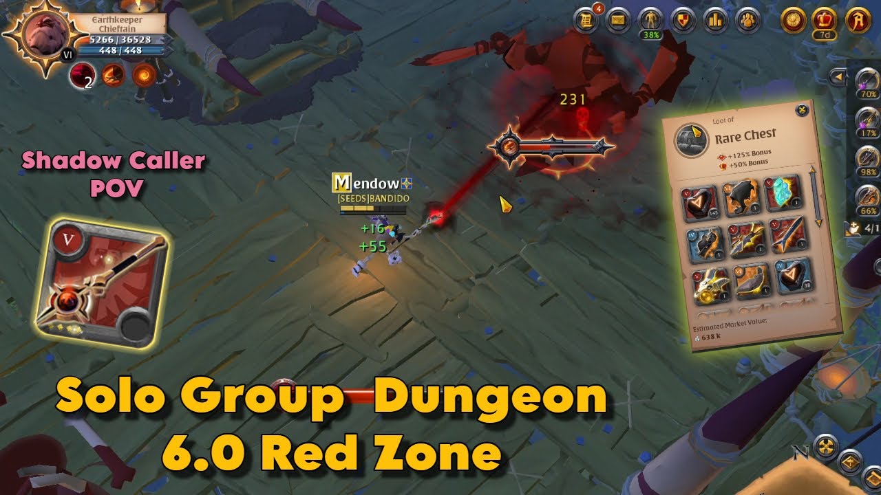 Albion Online PVE - Solo Group Dungeon T6.0 Shadow Caller POV - YouTube