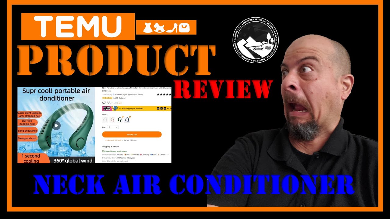 Temu: Portable Neck Air Conditioner/Fan Unboxing & Review - YouTube