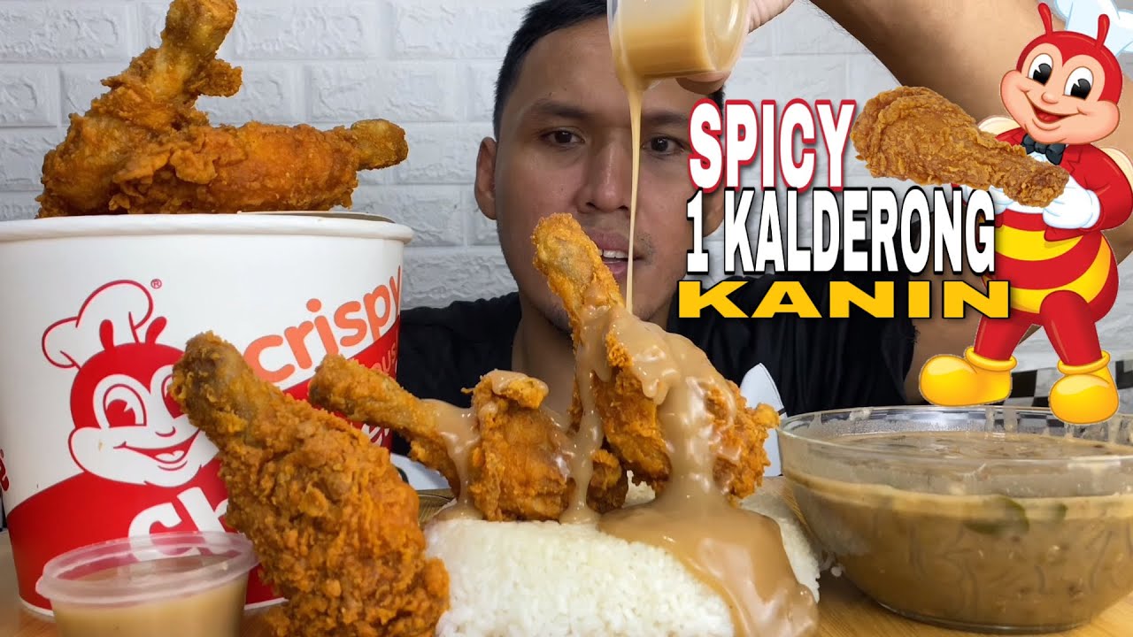 Jollibee Spicy Chicken Joy (ALL Leg Part) with Monggo + 1 Kalderong ...
