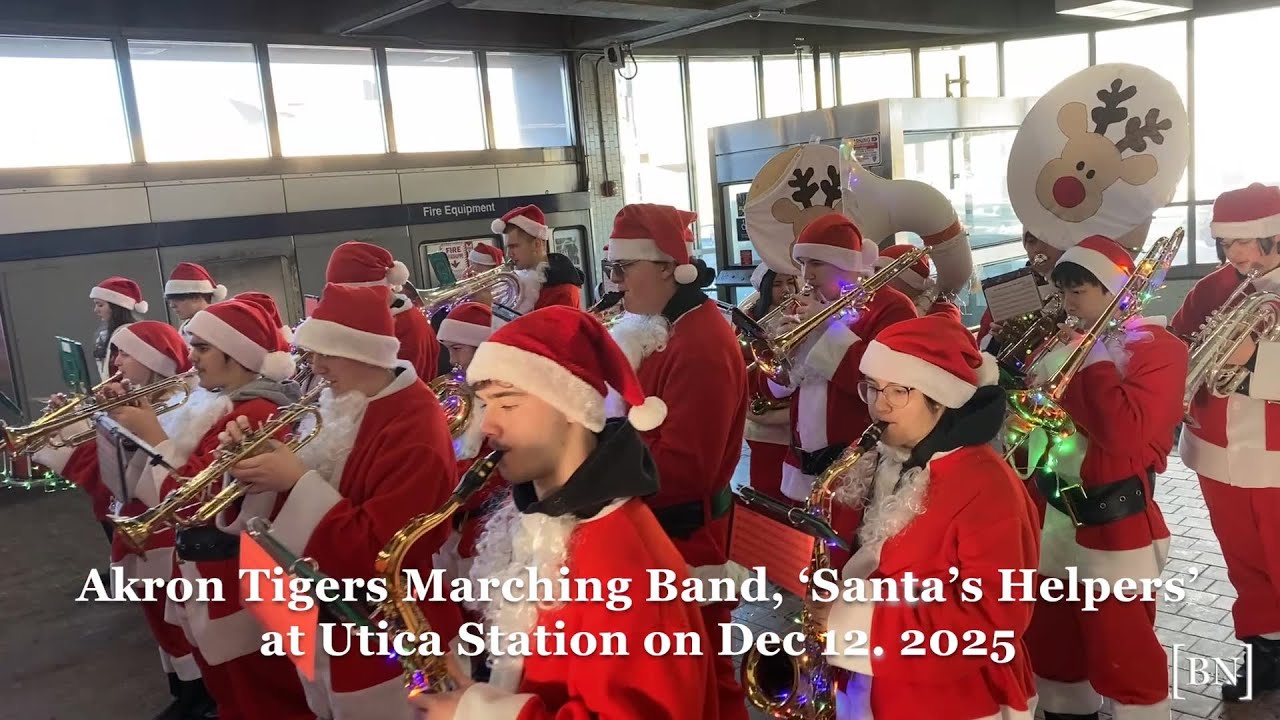 Akron High School's "Santa" Marching Band - YouTube
