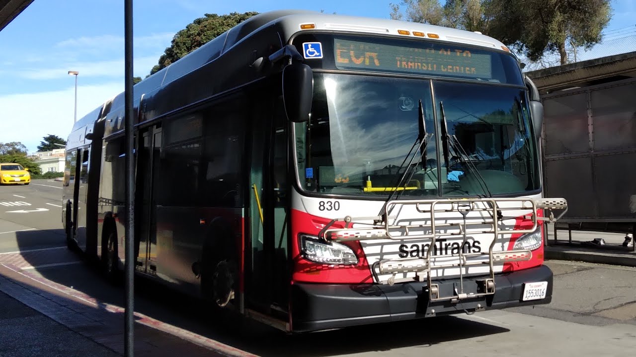 SamTrans 2019 New Flyer XD60 #830 on Route ECR - YouTube