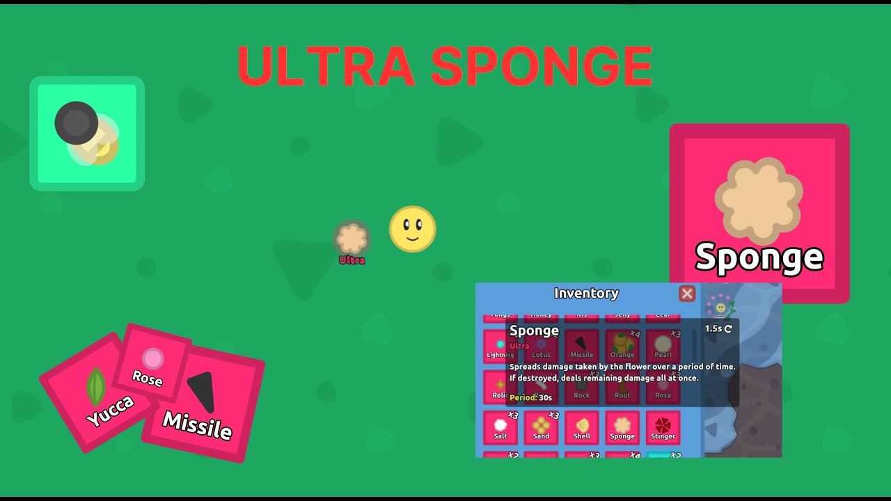 Ultra Sponge petal showcase! Florr.io - YouTube