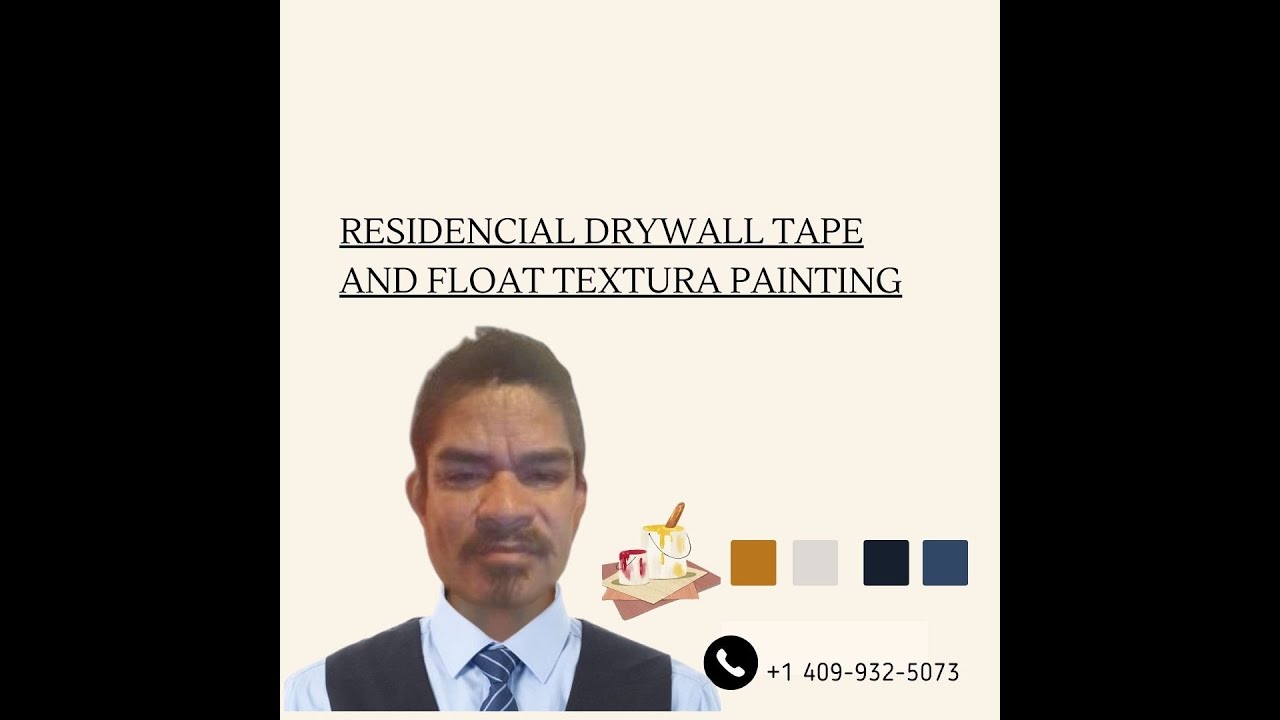 residencial drywall tape and float textura painting - YouTube
